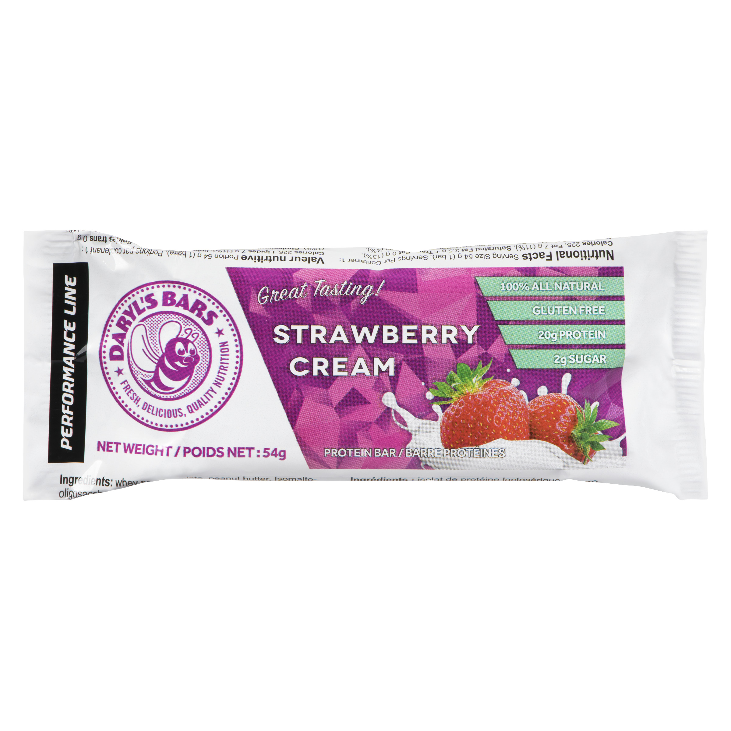 Buy Daryl's Performance Line Protein Bar Strawberry Cream 55 g | Sobeys ...