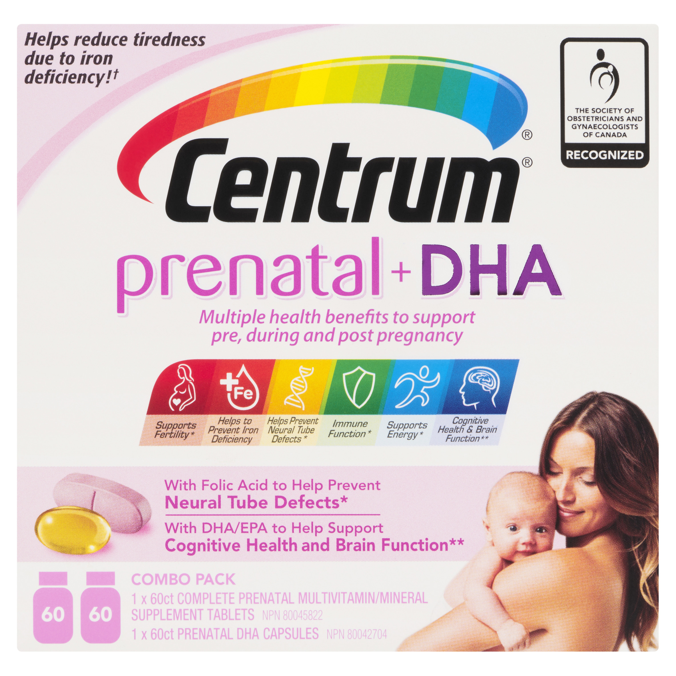 Buy Centrum Prenatal Vitamins Prenatal+ DHA Combo Pack Tablets 2 x 60 ...