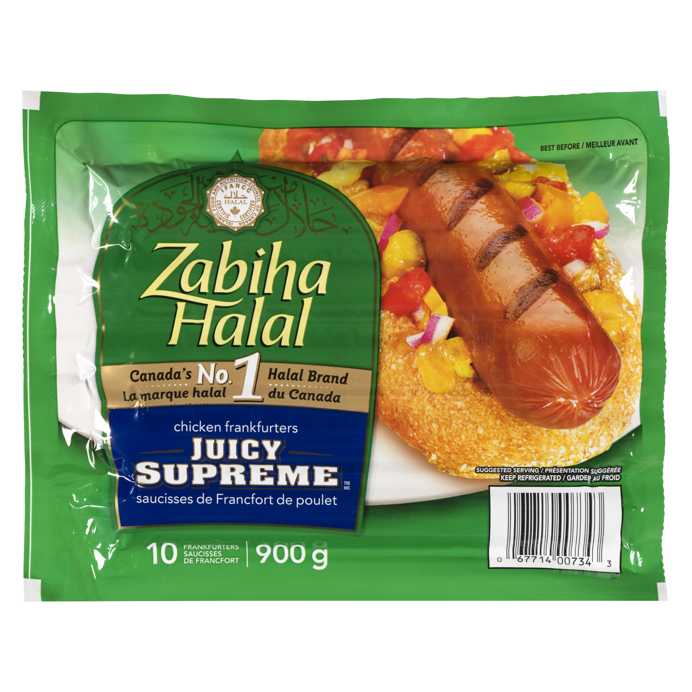 Buy Zabiha Halal Juicy Supreme Chicken Frankfurter 900 g | FreshCo