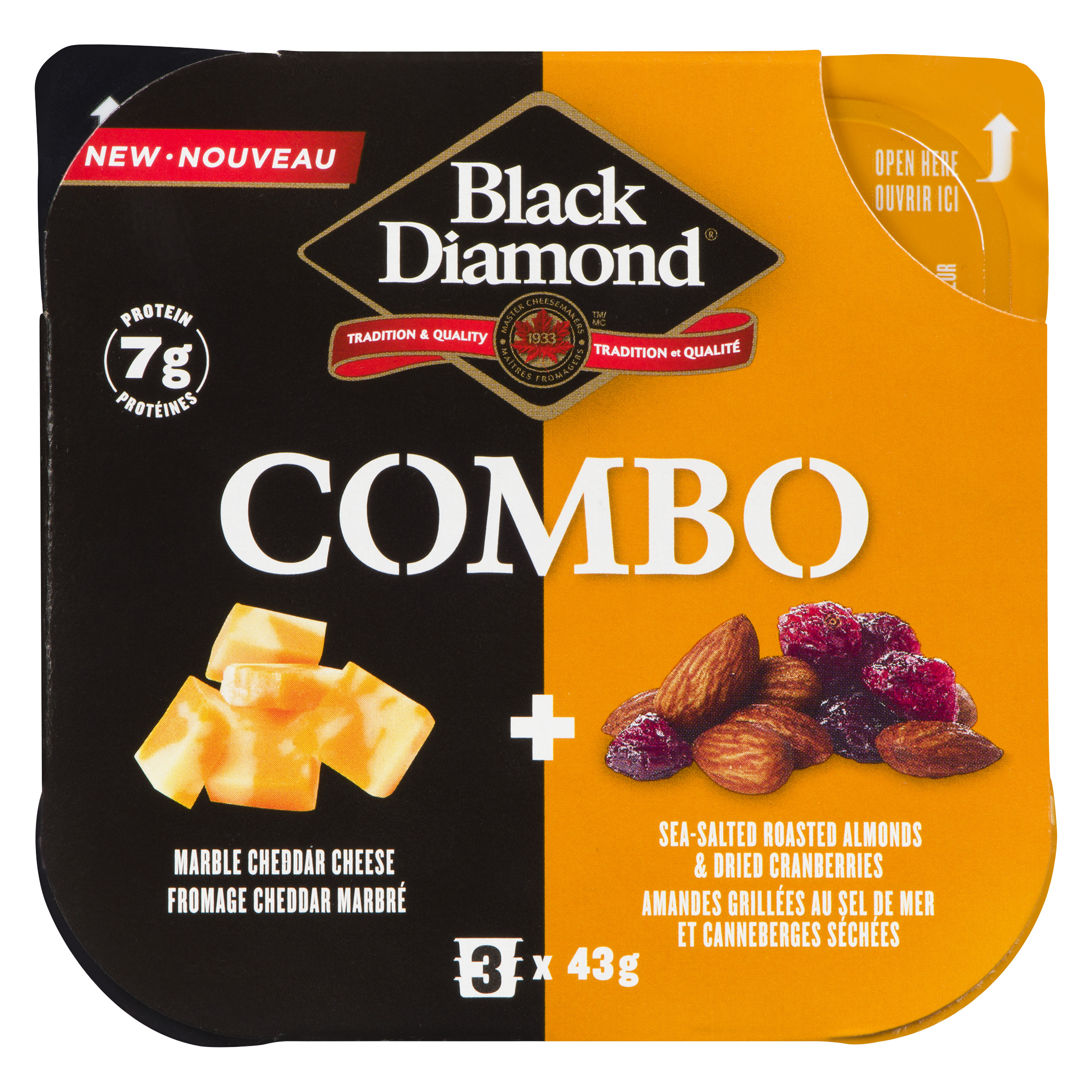 Buy Black Diamond Combo Cheese Marble Almonds & Dried Cranberries 129 g ...