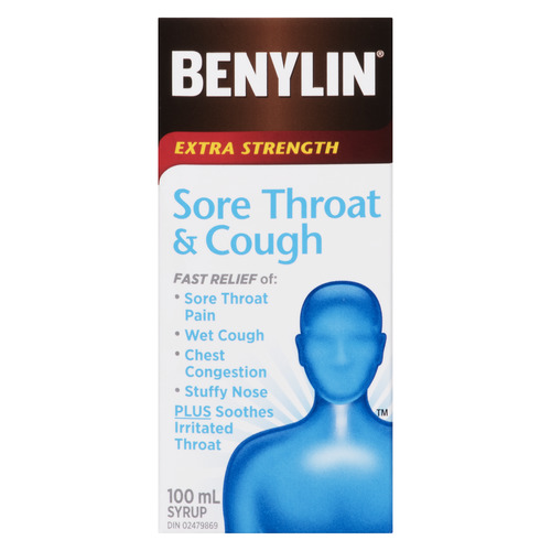 Buy Benylin Cough Syrup Adult Sore Throat 100 ml | FreshCo