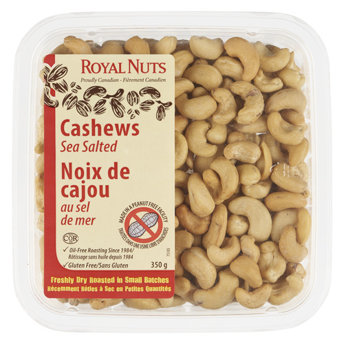 Buy Royal Nuts Gluten-Free Dry Roasted Cashews Sea Salted 350 g | FreshCo