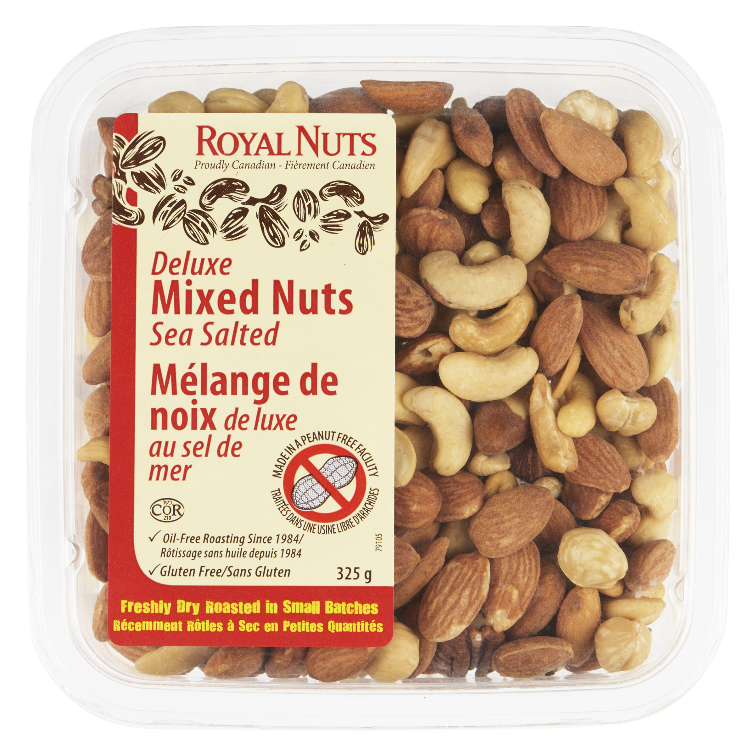 Buy Royal Nuts Gluten-Free Deluxe Mixed Nuts Dry Roasted Sea Salted 325 ...