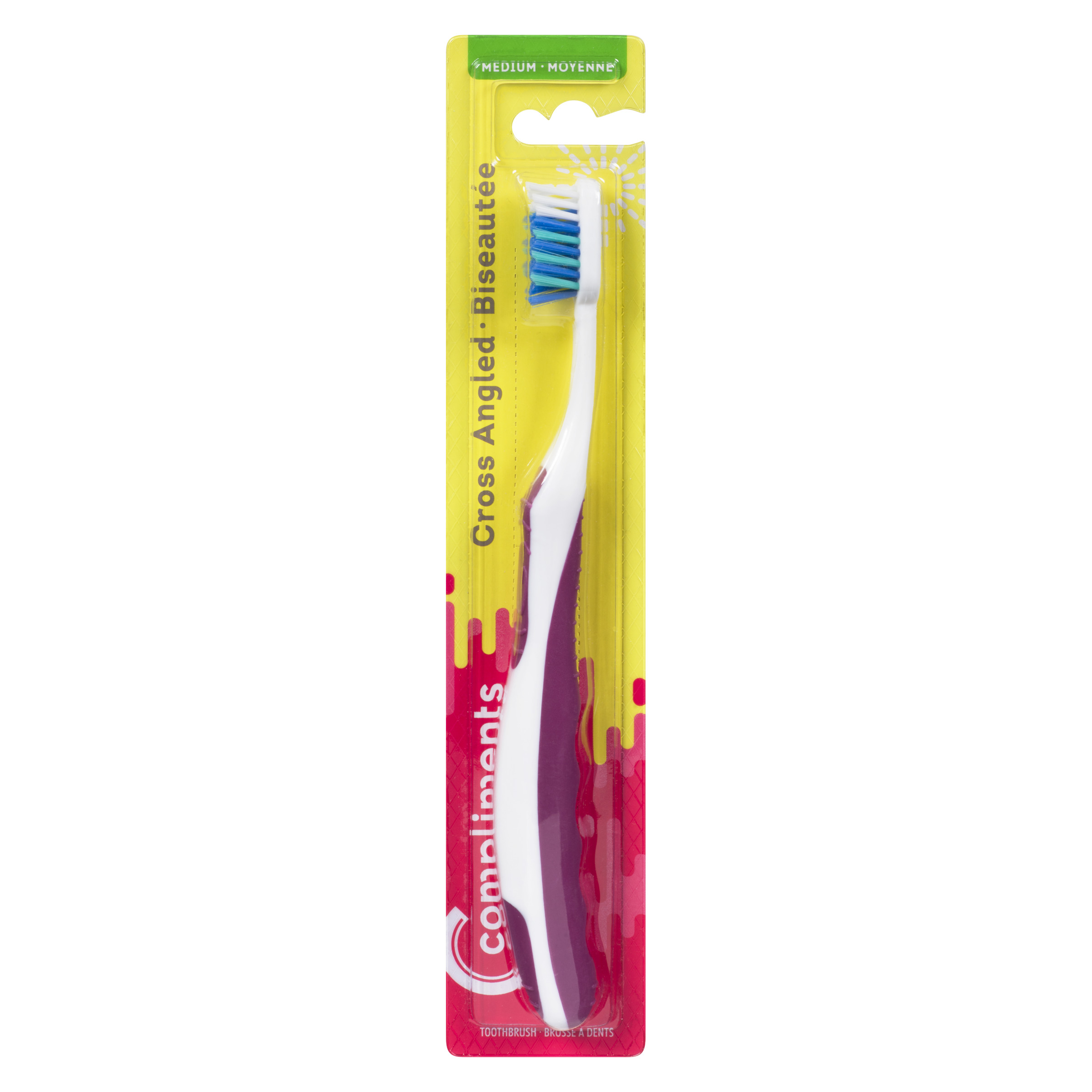 Buy Compliments Toothbrush Cross Angled Medium | FreshCo