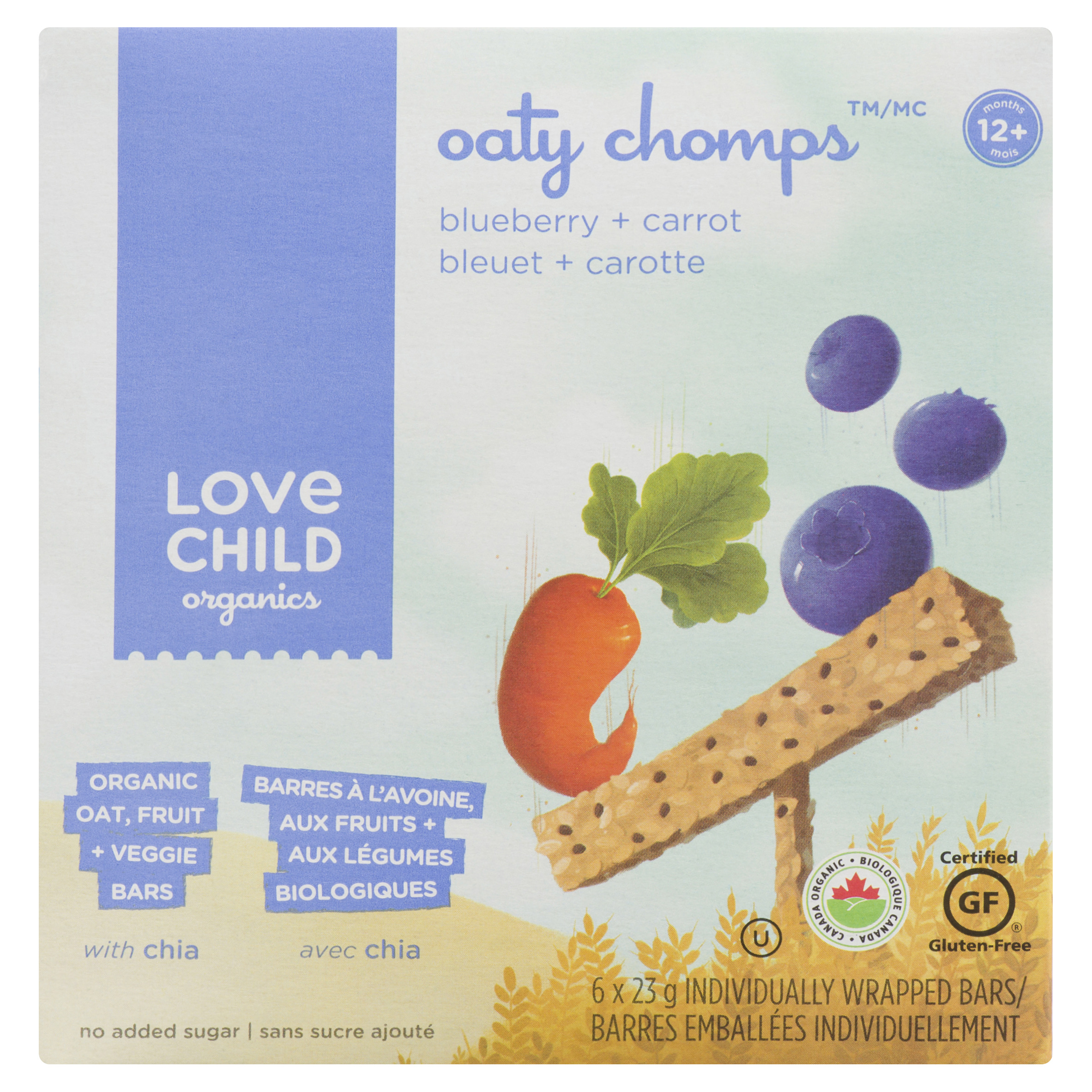 Buy Love Child Organics Oaty Chomps Blueberry + Carrot 6 x 23 g ...