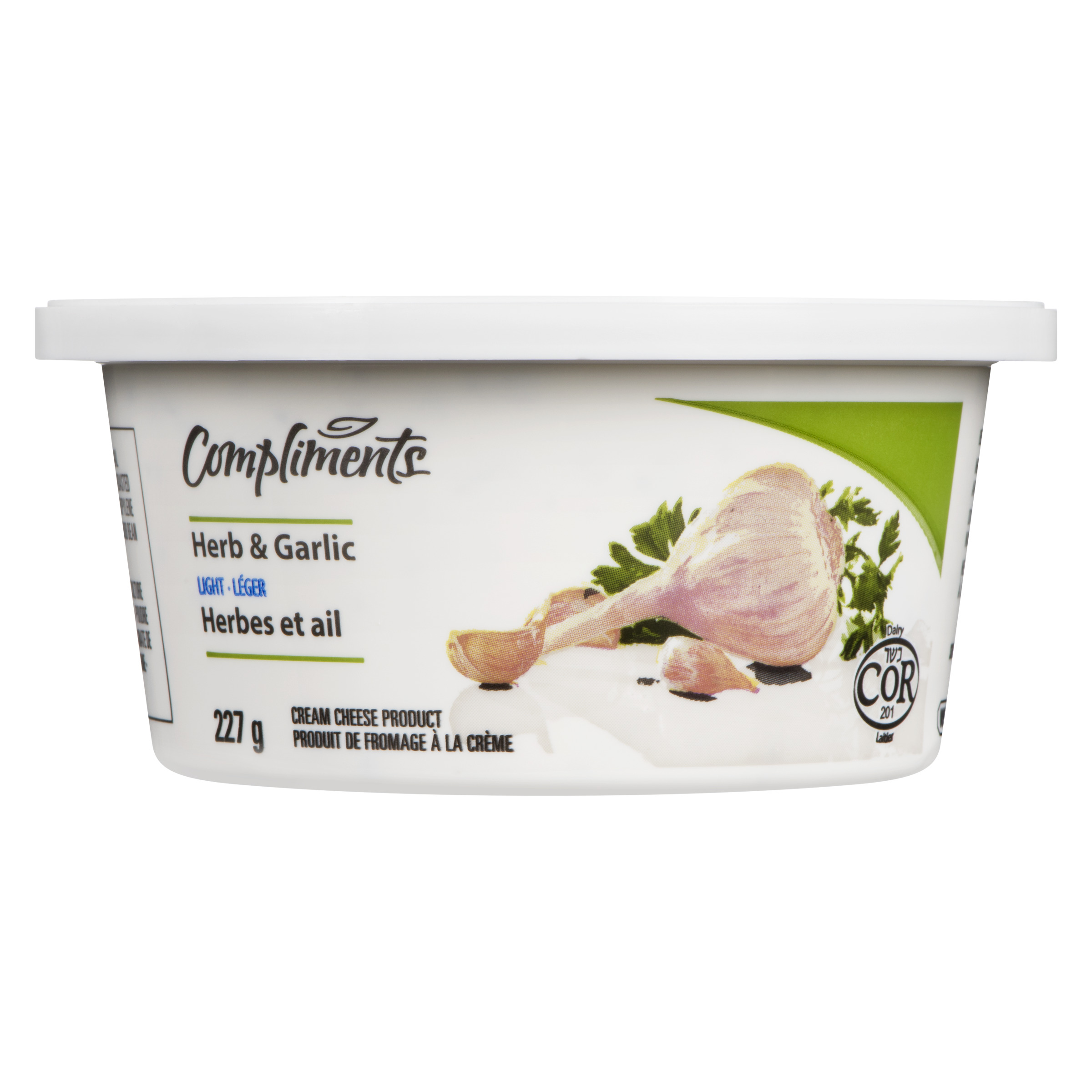 Buy Compliments Light Cream Cheese Spread Herb And Garlic 227 g | FreshCo