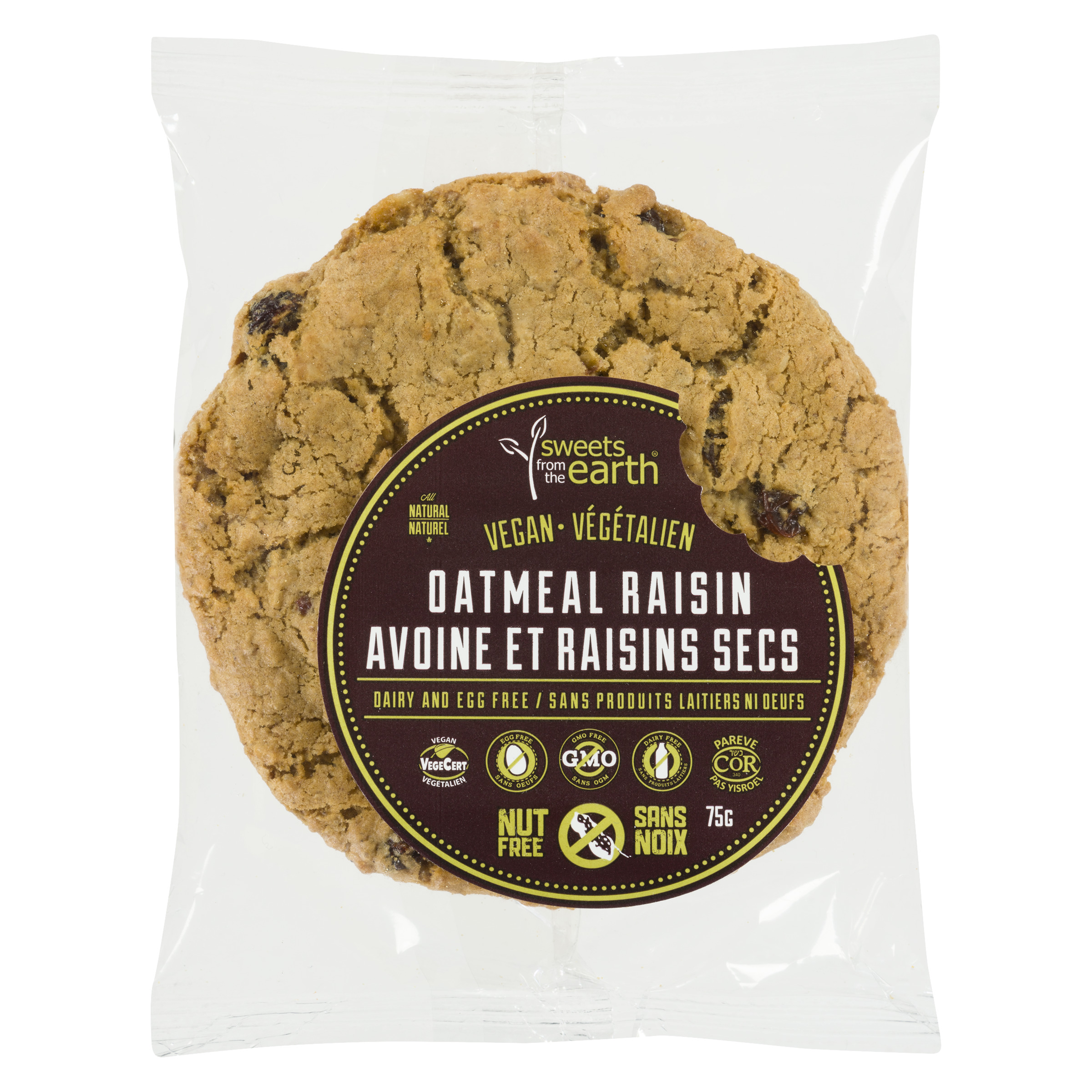 Buy Sweets from the Earth Nut-Free Cookie Oatmeal Raisin 75 g | Sobeys Inc.
