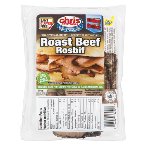 Buy Chris Brothers Shaved Roast Beef Sliced Meat 150 g | Sobeys Inc.