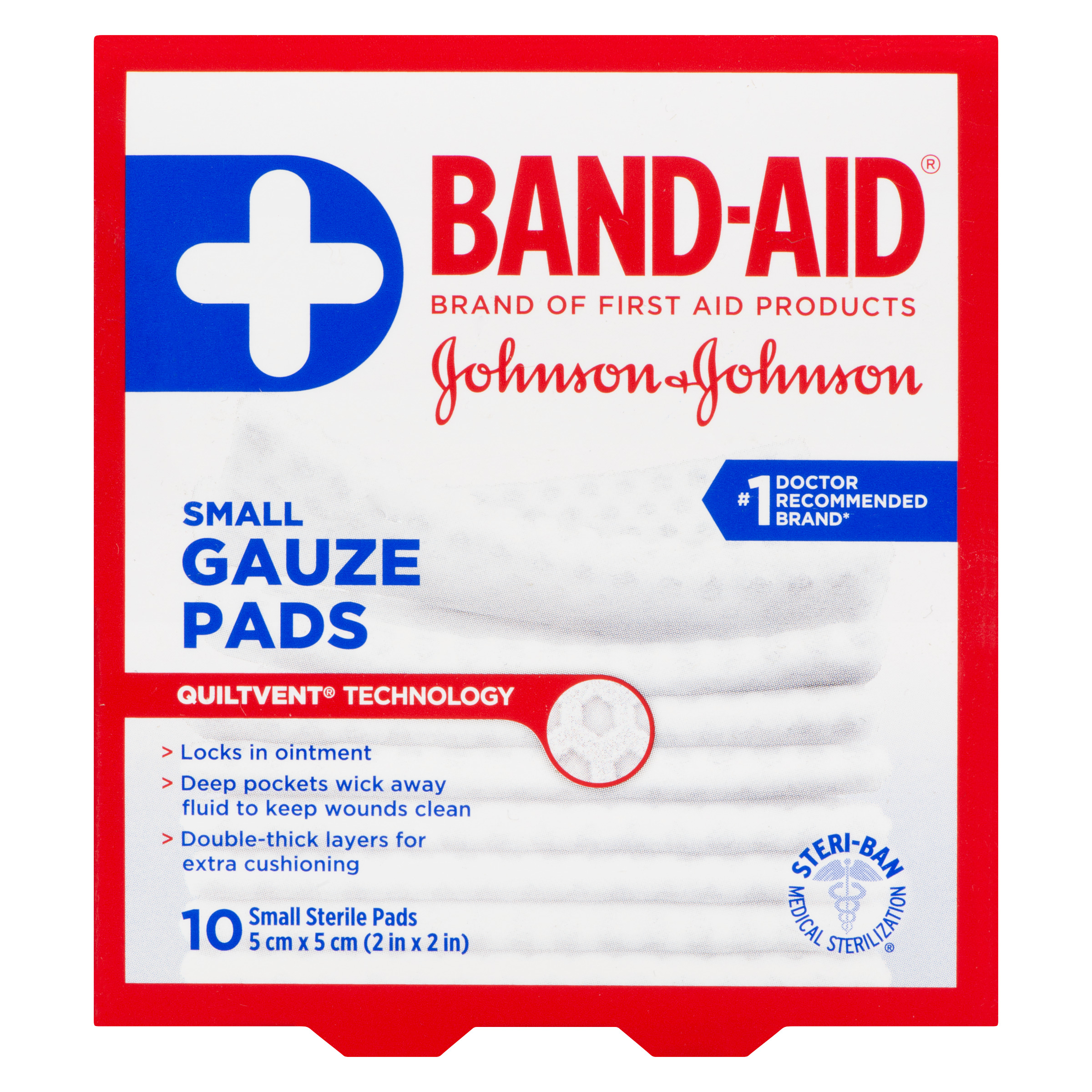 Buy Band-Aid Small Gauze Pads 5cm x 5cm 10 EA | Sobeys Inc.