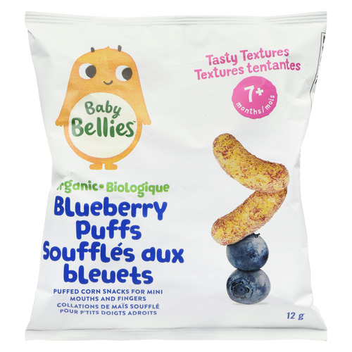 Buy Little Bellies Organic Puffed Corn Snacks Blueberry 7+ Months 12 g ...