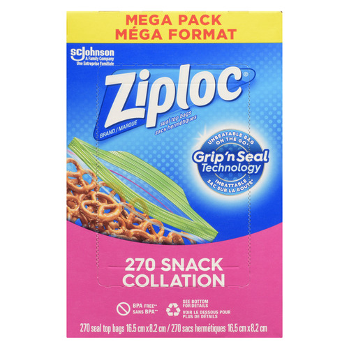 Buy Ziploc Snack Bags Mega Pack 270 Count | Safeway Canada