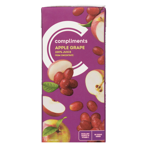 Buy Compliments Juice Apple Grape 1 L | Sobeys Inc.