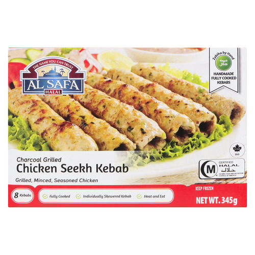 Buy Al Safa Halal Frozen Chicken Seekh Kebab 345 g | FreshCo