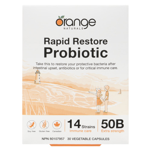Buy Orange Naturals Rapid Restore Probiotic Vegetable Capsules 30 Count ...
