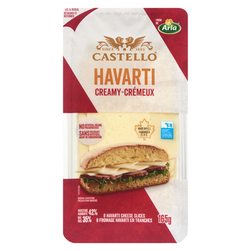 Buy Castello Sliced Cheese Havarti Creamy 8 Slices 165 g | Sobeys Inc.