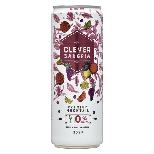 Buy Clever Mocktail Non Alcohol Premium Sangria 355 ml (Can) | Sobeys Inc.