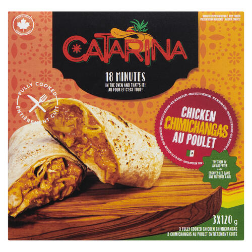 Buy Catarina Frozen Chimichangas Chicken 3 x 120 g | Foodland