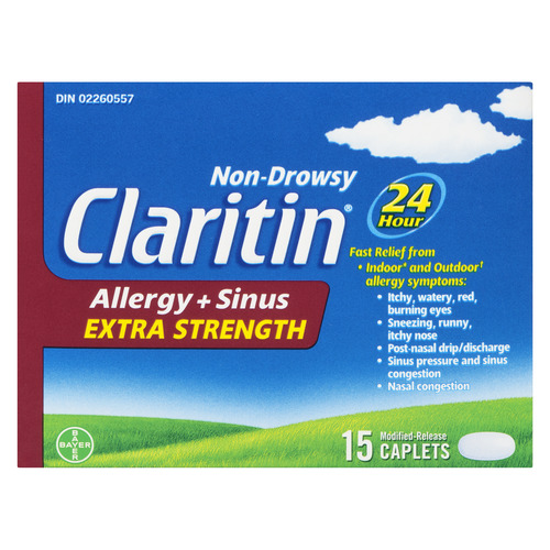 Buy Claritin Allergy + Sinus Extra Strength 24 Hour Modified-Release ...