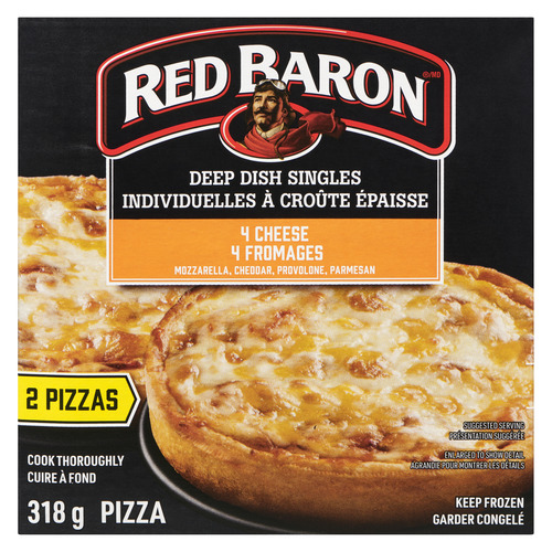 Buy Red Baron Deep Dish 4 Cheese Pizza 317 g | Sobeys Inc.