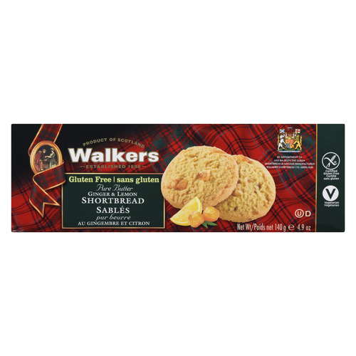 Buy Walkers Gluten-Free Shortbread Cookie Ginger Lemon 140 g | Sobeys Inc.