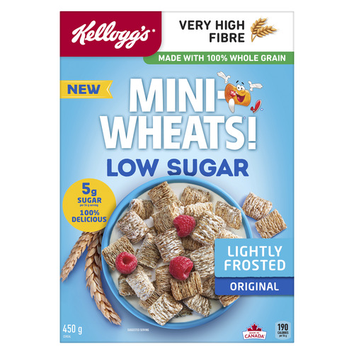 Buy Kellogg's Mini Wheats Cereal Low Sugar Lightly Frosted Original 450 ...