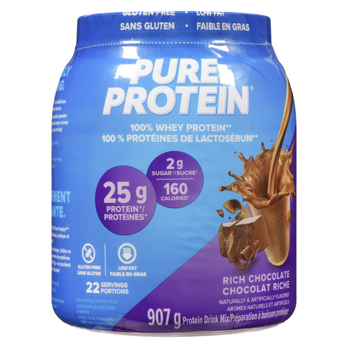 Buy Pure Protein 100% Whey Protein Powder Rich Chocolate 907 g | Sobeys ...