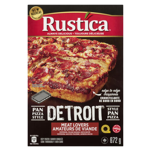 Buy Rustica Frozen Detroit Style Pan Pizza Meat Lovers 672 g | Sobeys Inc.