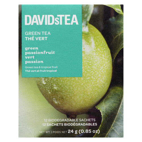 Buy DAVIDsTEA Green Tea Green Passionfruit 12 Tea Bags | Safeway Canada