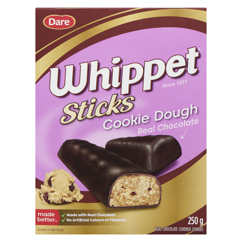 Buy Dare Whippet Sticks Cookies Real Chocolate Covered Cookie Dough 250 ...