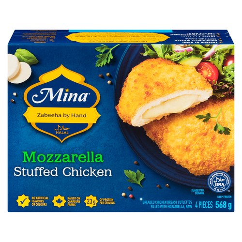Buy Mina Halal Frozen Stuffed Chicken Mozzarella 568 g | FreshCo