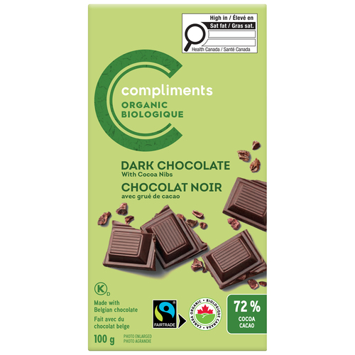 Buy Compliments Organic Dark Chocolate Cocoa Nibs 100 g | Foodland