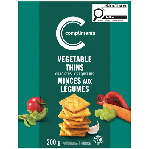 Buy Compliments Crackers Fire Roasted Vegetable Thins 200 g | FreshCo