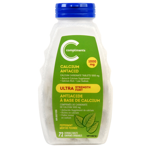 Buy Compliments Antacid Tablets Ultra Strength Peppermint 72 EA ...