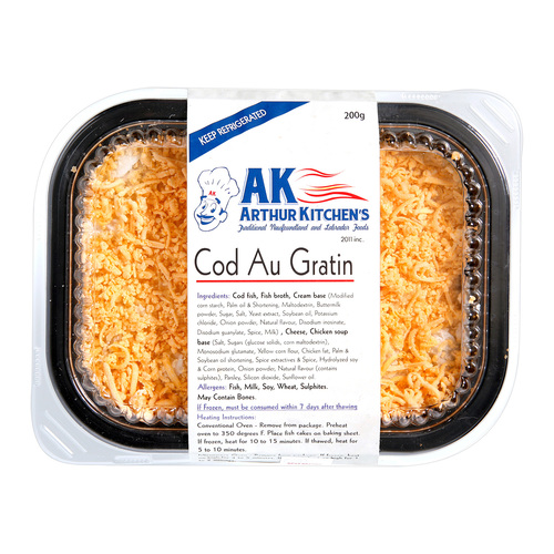 Buy Arthur's Kitchen Cod Au Gratin Frozen Fish 200 g | Sobeys Inc.