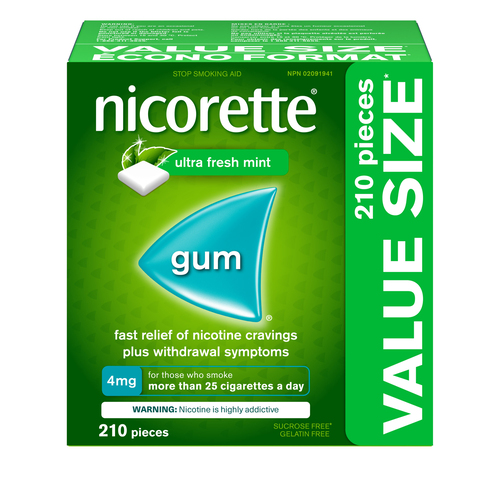 Buy Nicorette Nicotine Gum Ultra Fresh Mint 4 mg 210 Count | Sobeys Inc.