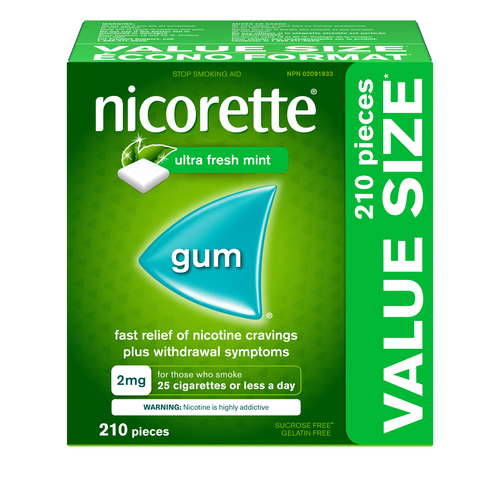Buy Nicorette Nicotine Gum Ultra Fresh Mint 2 mg 210 Count | Sobeys Inc.
