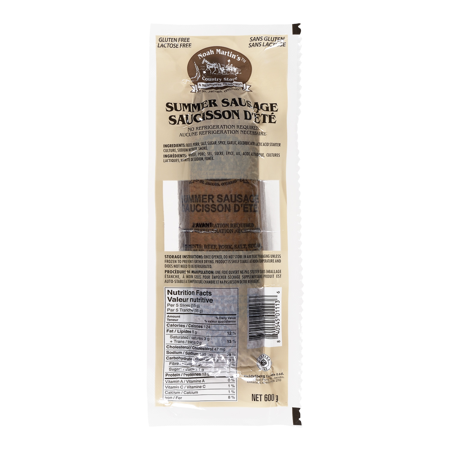 Buy Noah Martin's Summer Sausage Market Chub 600 g | Sobeys Inc.