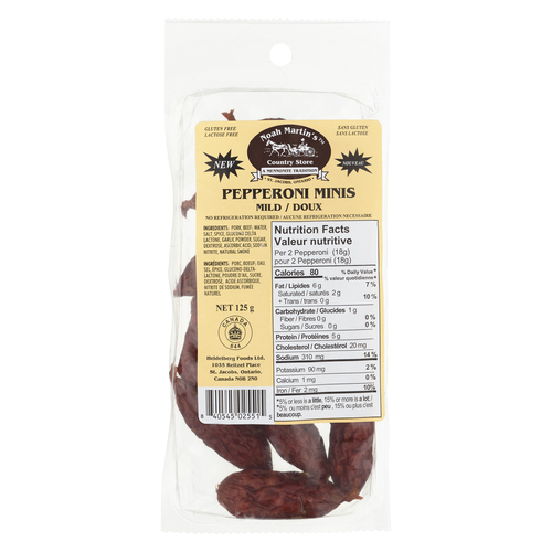Buy Noah Martin Mild Minis Pepperoni 125 g | Foodland