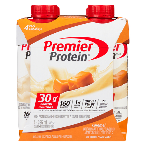 Buy Premier Protein Gluten-Free Whey Protein Shake Caramel 4 x 325 ml ...