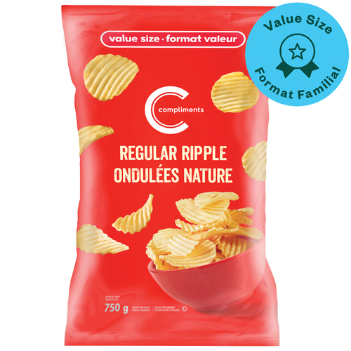 Buy Compliments Potato Chips Ripple Regular 750 g | Safeway Canada