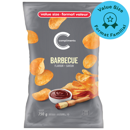 Buy Compliments Potato Chips Barbecue 750 g | Sobeys Inc.