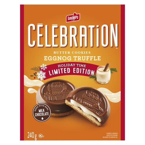 Buy Leclerc Celebration Cookies Milk Chocolate Eggnog Truffle 240 g ...