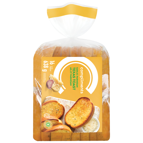 Buy Compliments Texas Toast Garlic Parmesan 638 g (frozen) | FreshCo