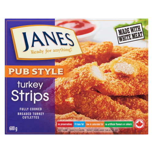 Buy Janes Pub Style Fully Cooked Frozen Turkey Strips 600 g | Sobeys Inc.