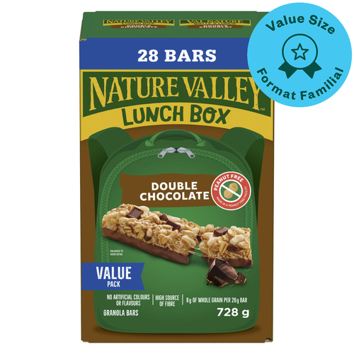Buy Nature Valley Granola Bars Lunch Box Double Chocolate Value Pack 28 ...