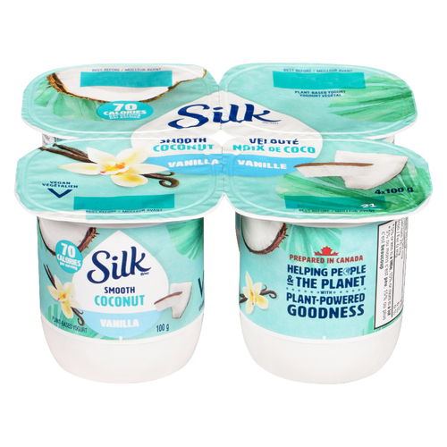 Buy Silk Plant-based Yogurt Coconut Base Vanilla 4 x 100 g | Foodland