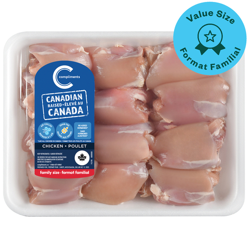 Buy Compliments Chicken Thighs Boneless Skinless Value Size | Sobeys Inc.