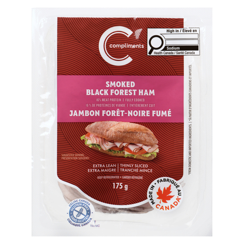 Buy Compliments Gluten-Free Thinly Sliced Black Forest Ham Extra Lean ...