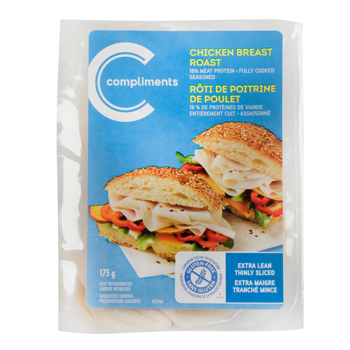 Buy Compliments Extra Lean Thinly Sliced Chicken Breast Roast Sliced ...