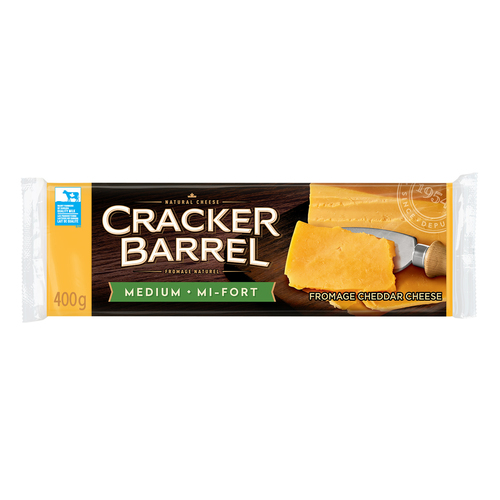 Buy Cracker Barrel Block Cheese Medium Cheddar 400 g | FreshCo